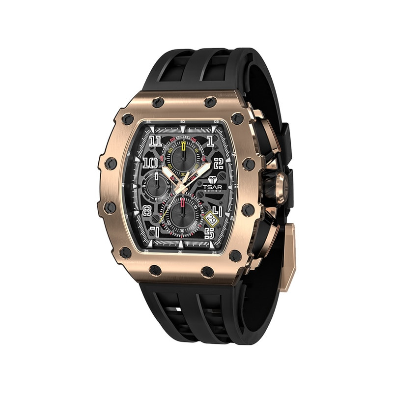 TSAR BOMBA Watch for Men Fashion Tonneau Design 50M Waterproof ...