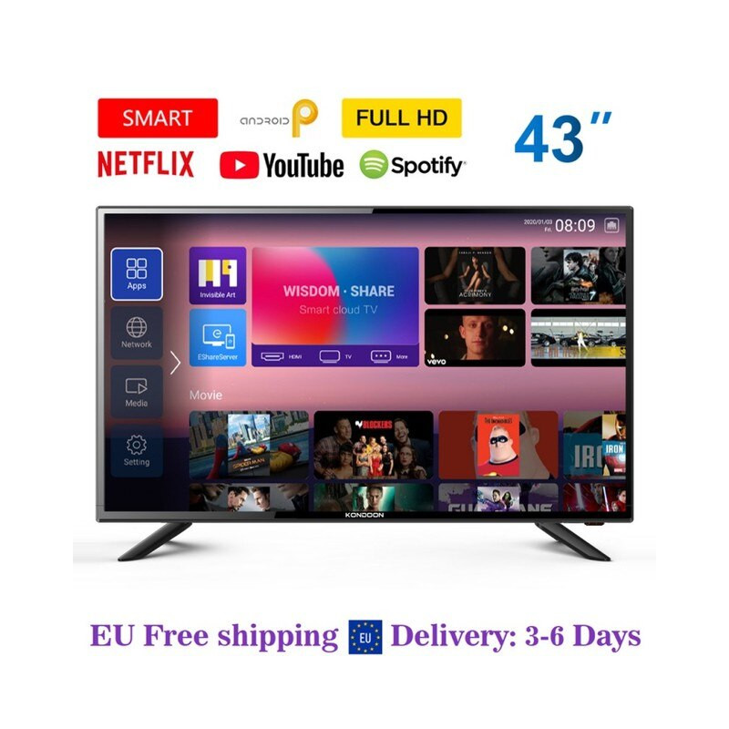 KONDOON 43" Inch Smart TV RS43F1 HDR Full HD 1080P Wifi 110cm ...