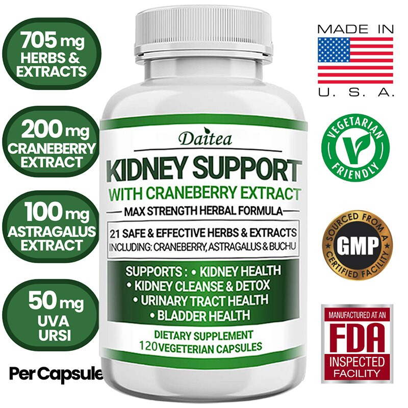 Kidney Support Supplement Helps Kidney Cleanse & Detox, Optimize Kidney ...