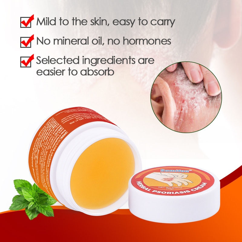 Herbal Psoriasis Cream Dermatitis Eczematoid Treatment Antibacterial ...