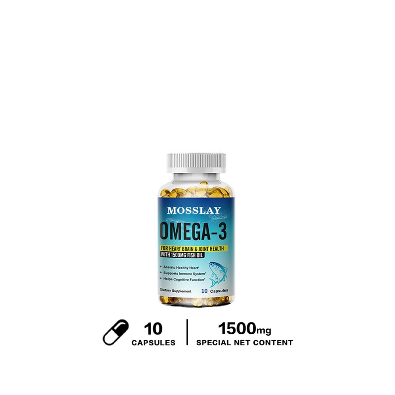 MOSSLAY Omega-3 S Fish Oil Dietary Supplement - Helps Support Brain and Heart Health, Including ...