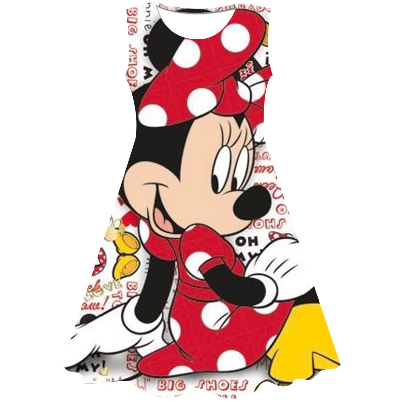 Girls Cosplay Cartoon Costume Minnie Mouse Dress Kids Summer Minnie ...