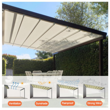 Custom Outdoor Folding Automatic Retractable CANOPY For Roof Pergola ...