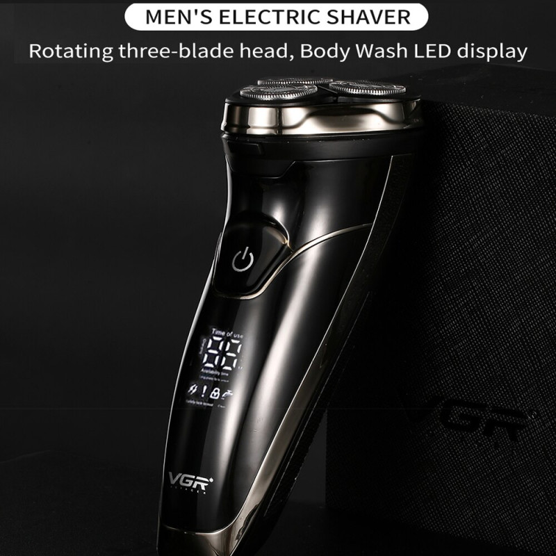 Men's Smart Electric Shaver Fast Charging Blue Red Black Razor Beard ...