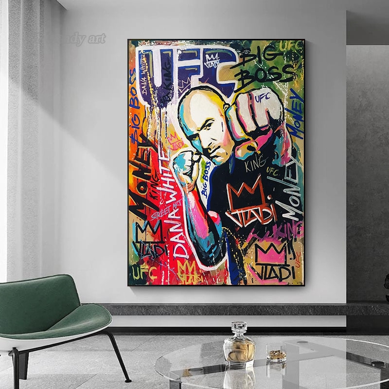 Boxing Champion Graffiti Posters Boxer Mike Tyson Pop Art Canvas ...