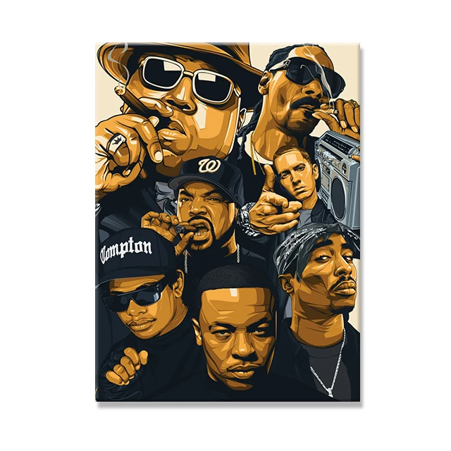 West Coast Rappers Canvas Print Pictures Notorious BIG Biggie 2PAC ...